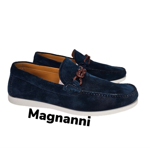 Magnanni | Shoes | Magnanni Alarico Blue Suede Slip On Loafer With ...